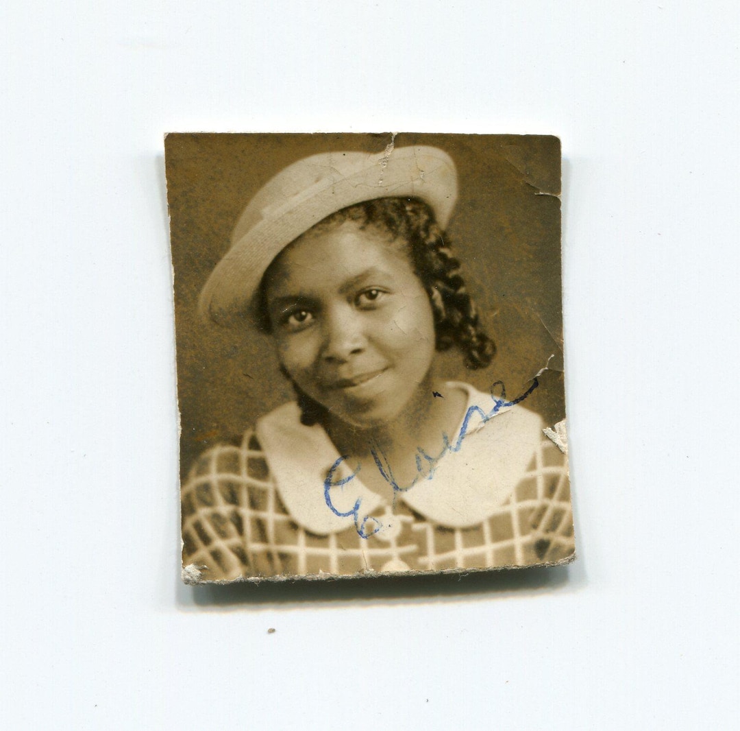 Eloise, Small Vintage Photo Booth Photo, African American Woman - Etsy