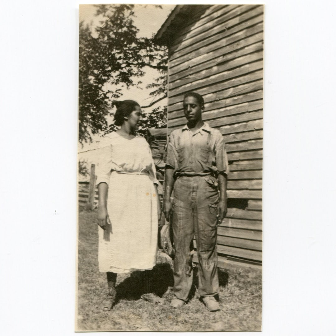 Getting an Earful, Antique Snapshot Photo, African American Couple - Etsy