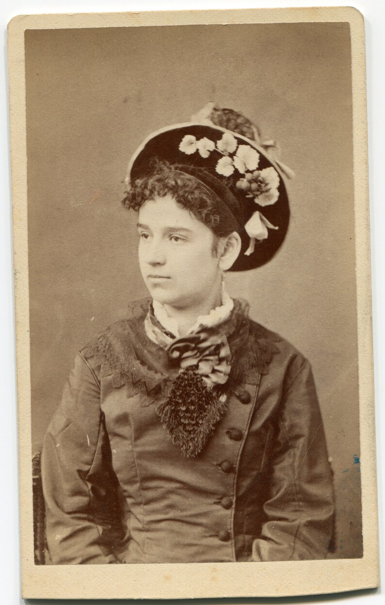 Grape Hat Antique Cdv Photo - Etsy