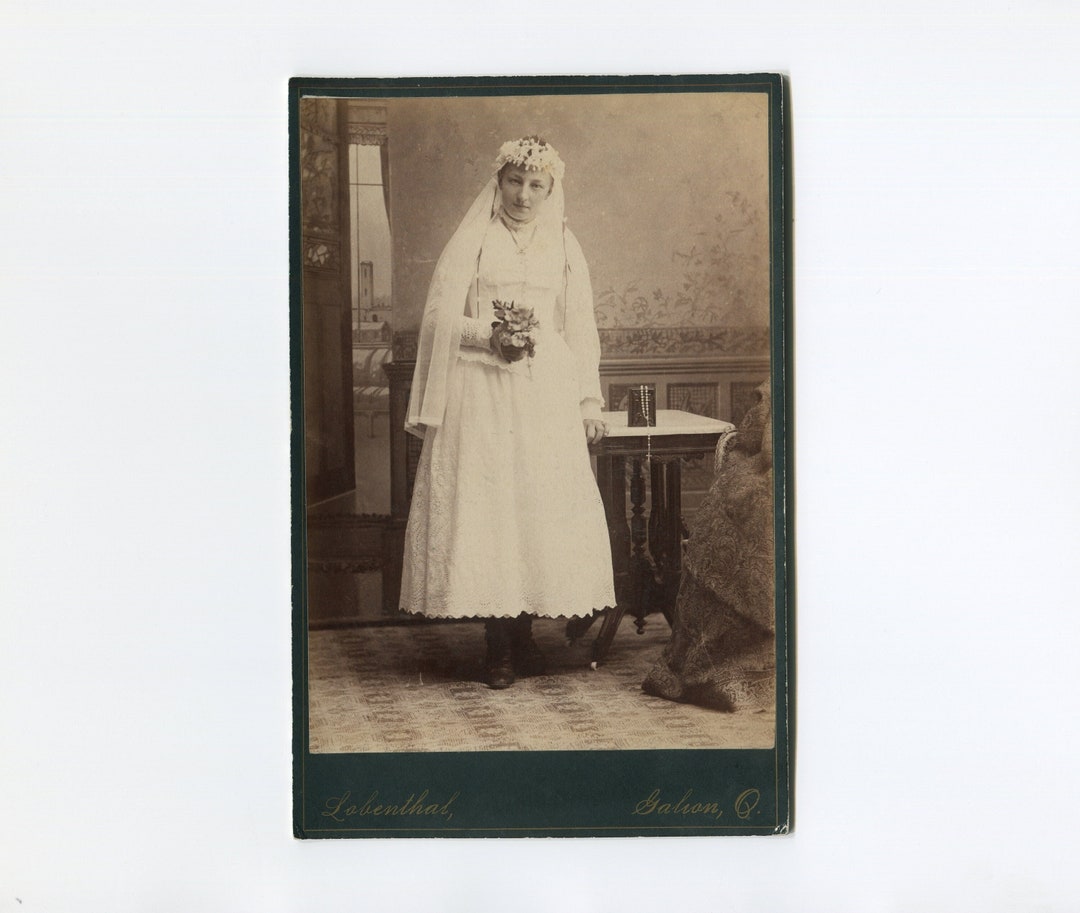 First Communion, Antique Cabinet Card Photo - Etsy