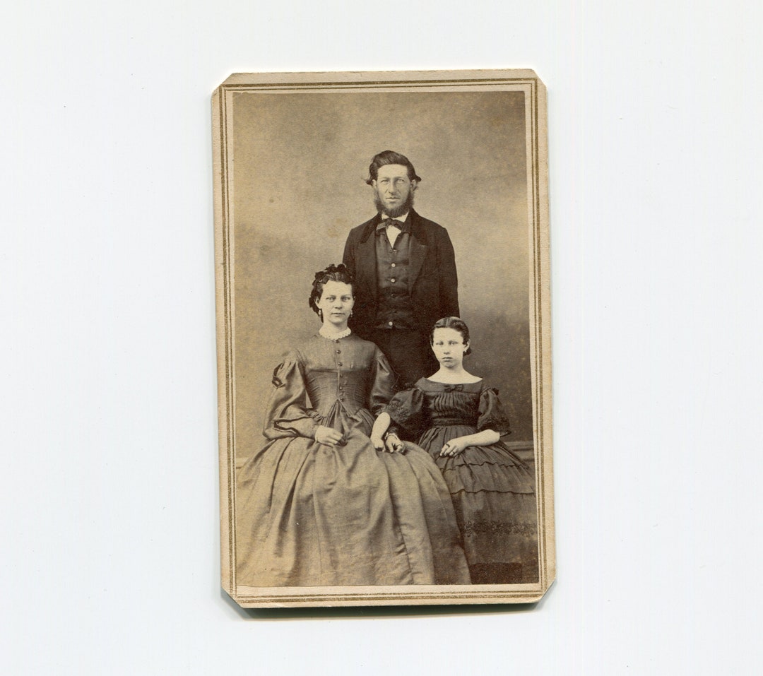 Young Family, Antique Cdv Photo - Etsy