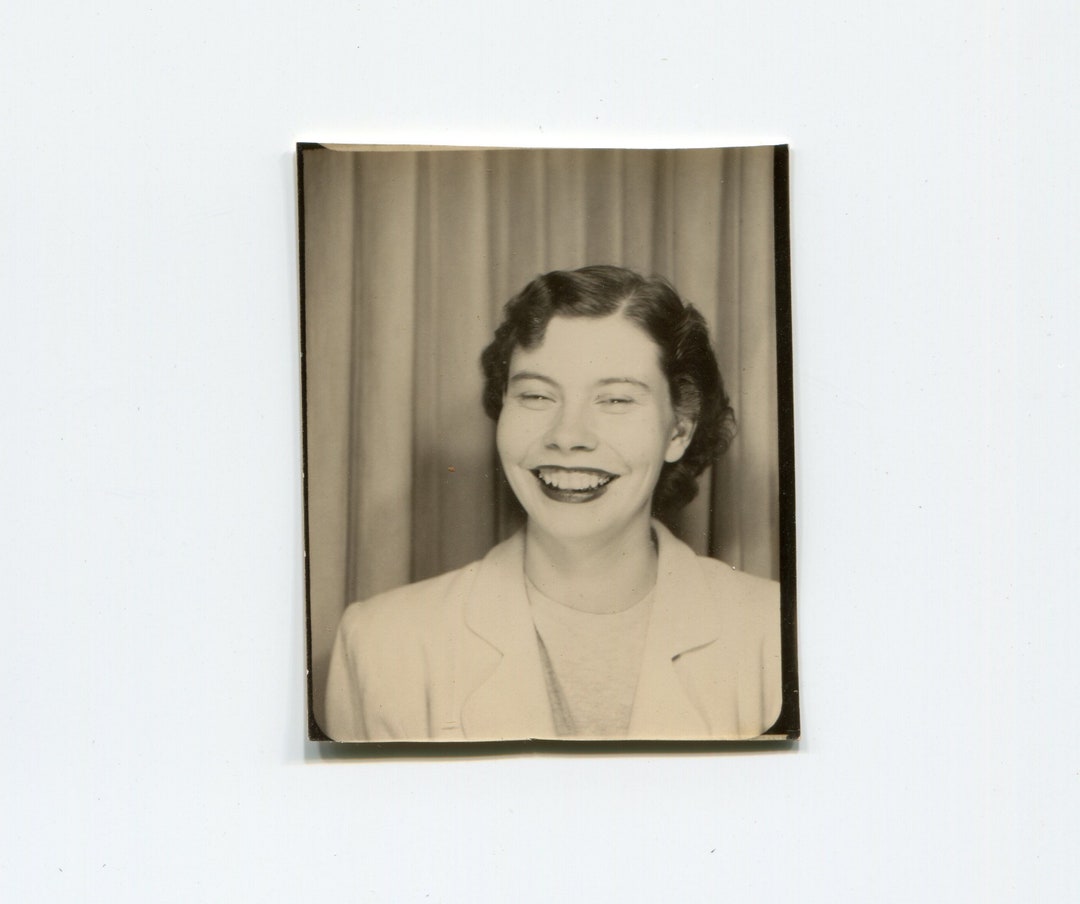 Toothy Grin, Vintage Photo Booth Photo - Etsy