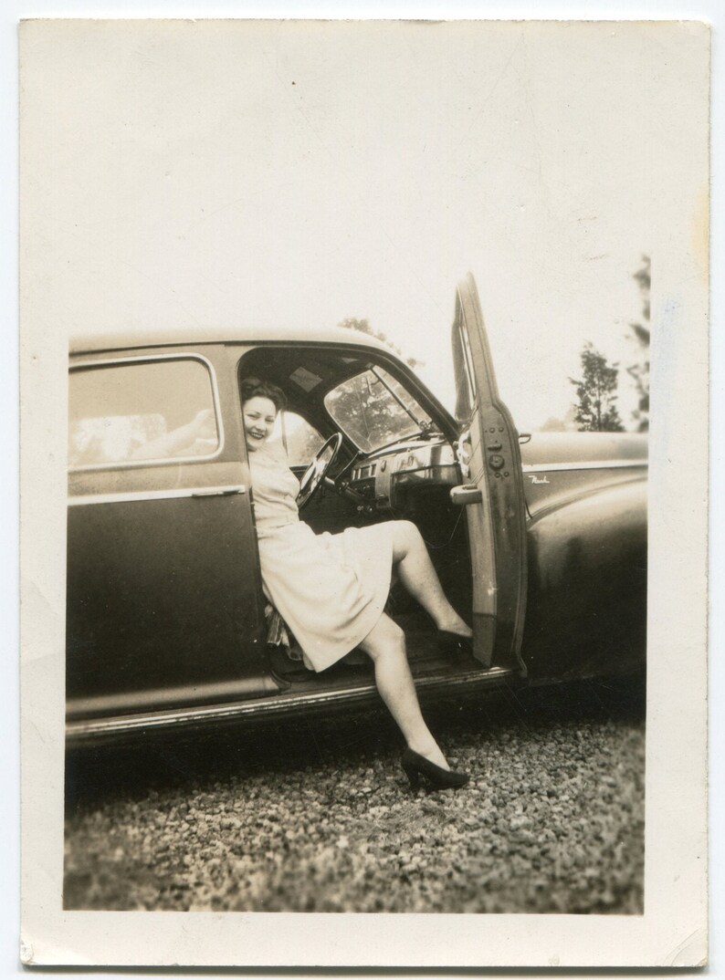 Pinup pose vintage snapshot photo | Etsy