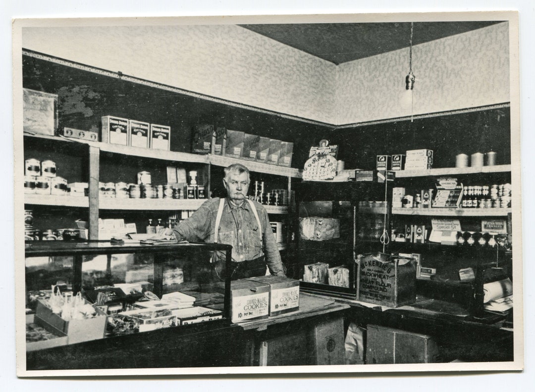 Shopkeeper, Vintage 5x7 Snapshot Photo Enlargement - Etsy