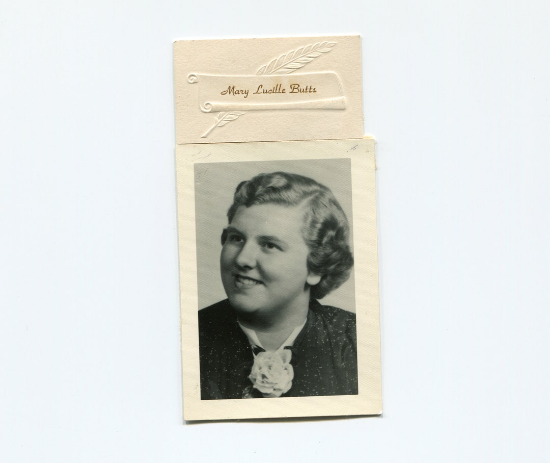 Mary Lucille Butts, Vintage Wallet Sized Studio Photo - Etsy