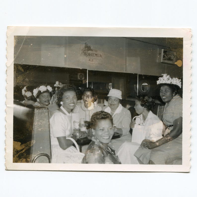 Diner, Vintage Snapshot Photo, African American Woman - Etsy