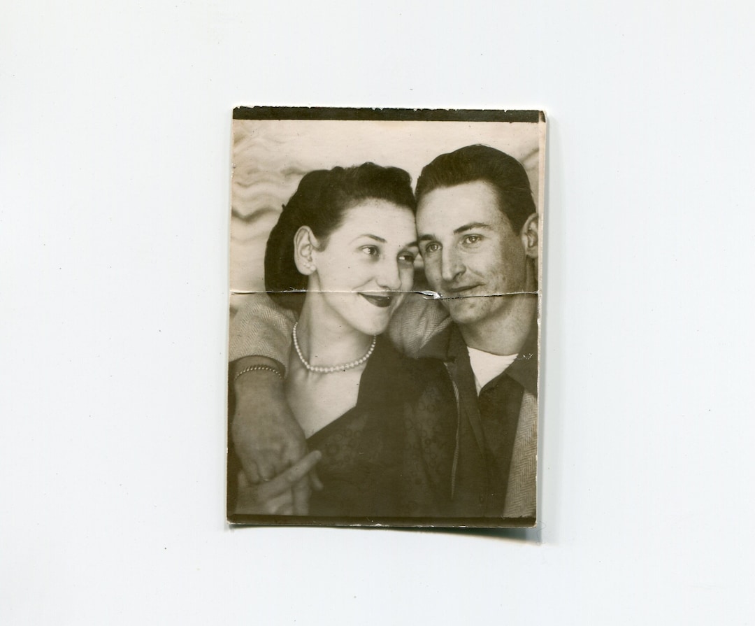 Mr and Mrs H C Starkey, Vintage Photo Booth Photo - Etsy