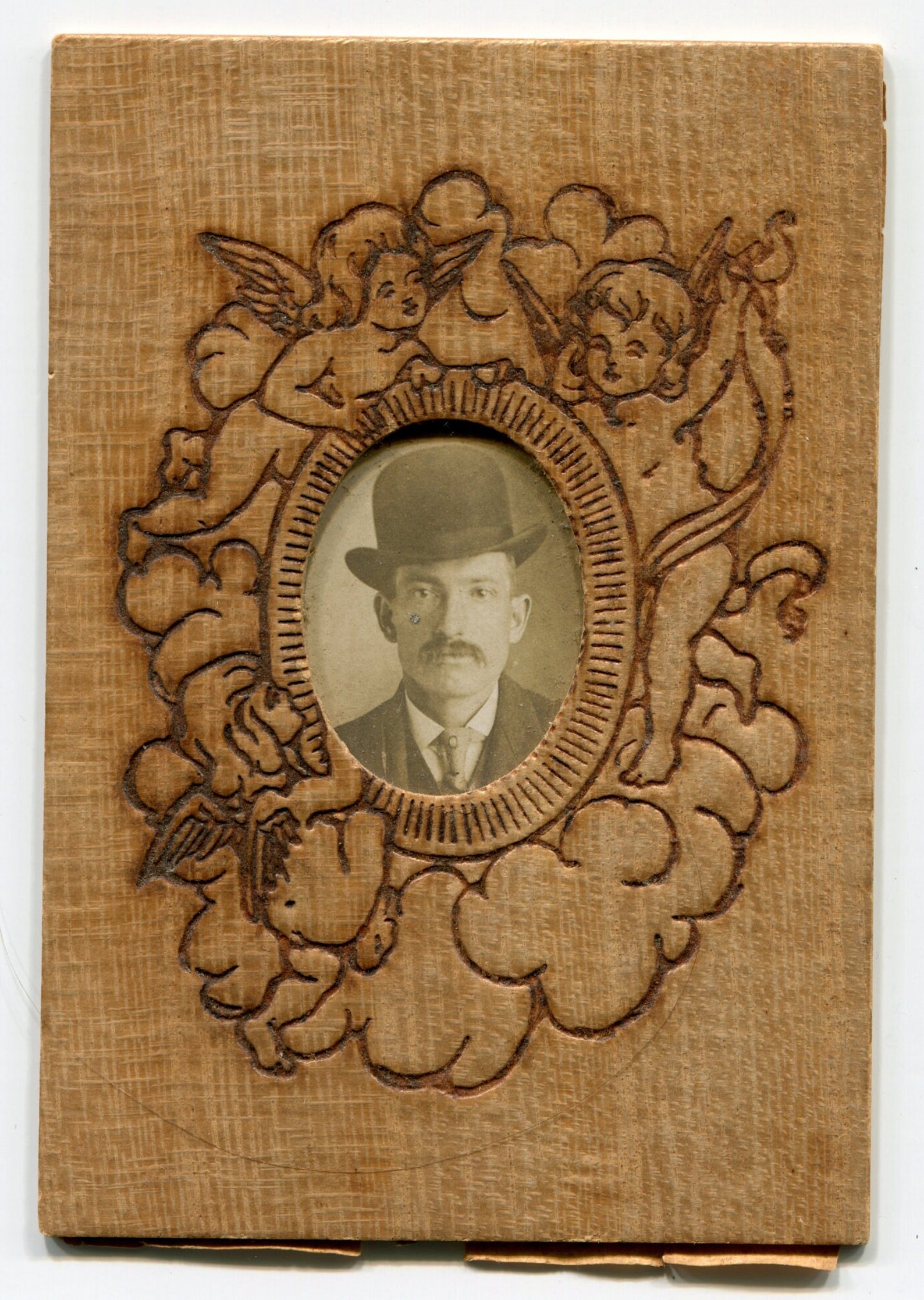 Homemade Pyrography Frame Antique Photo Booth Photo - Etsy