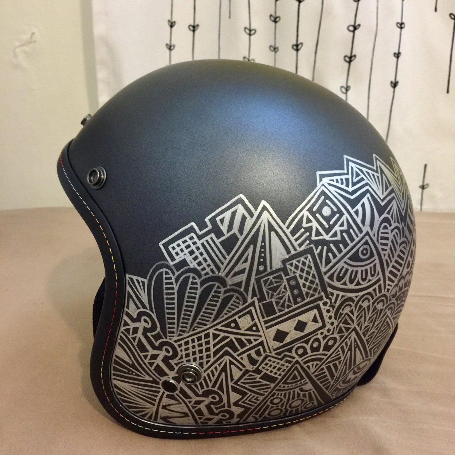 Hand Painted HELMET - Etsy UK