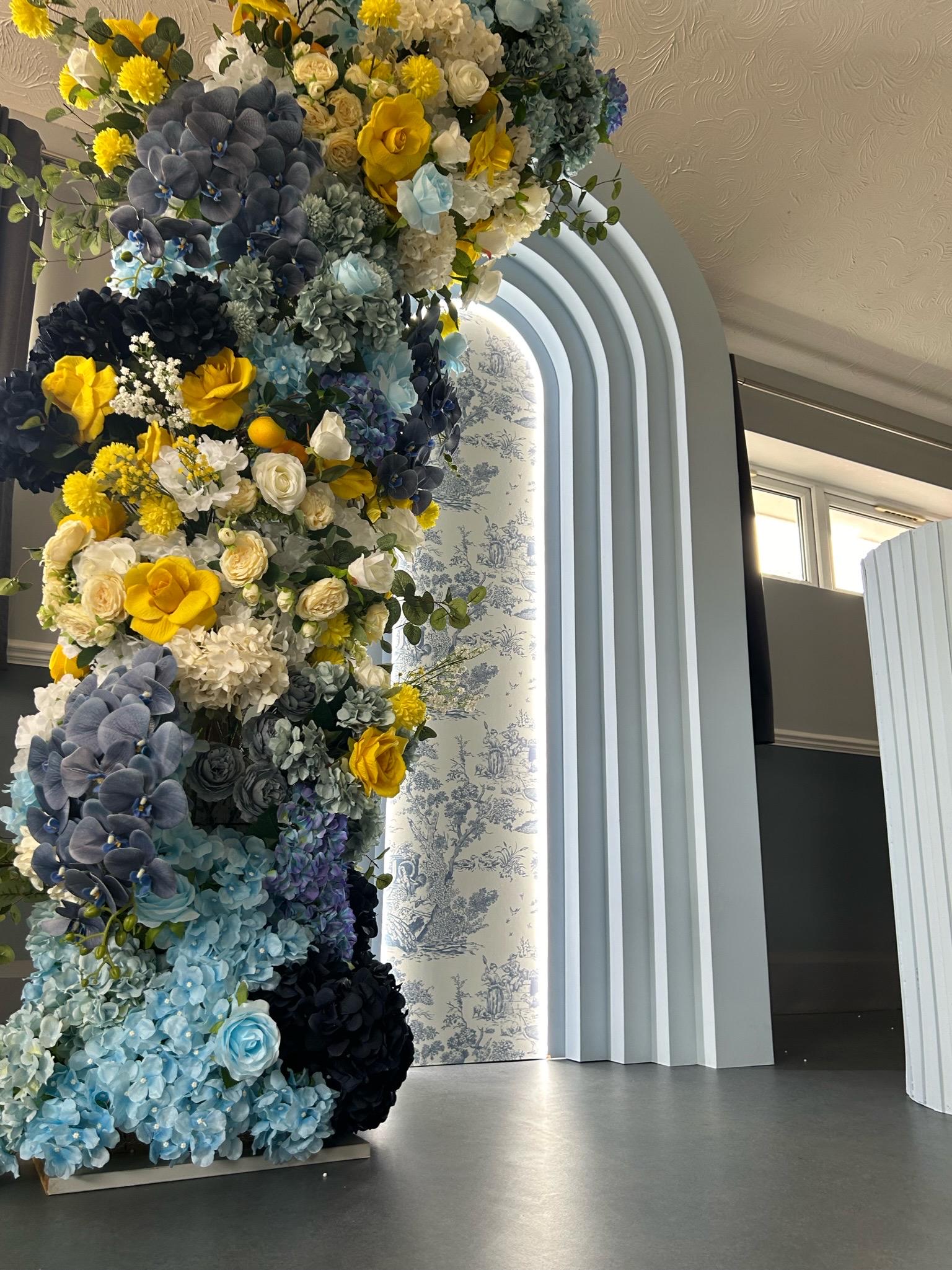 Floral Half Arch (blue Arch at the Back Sold Separately) - Etsy