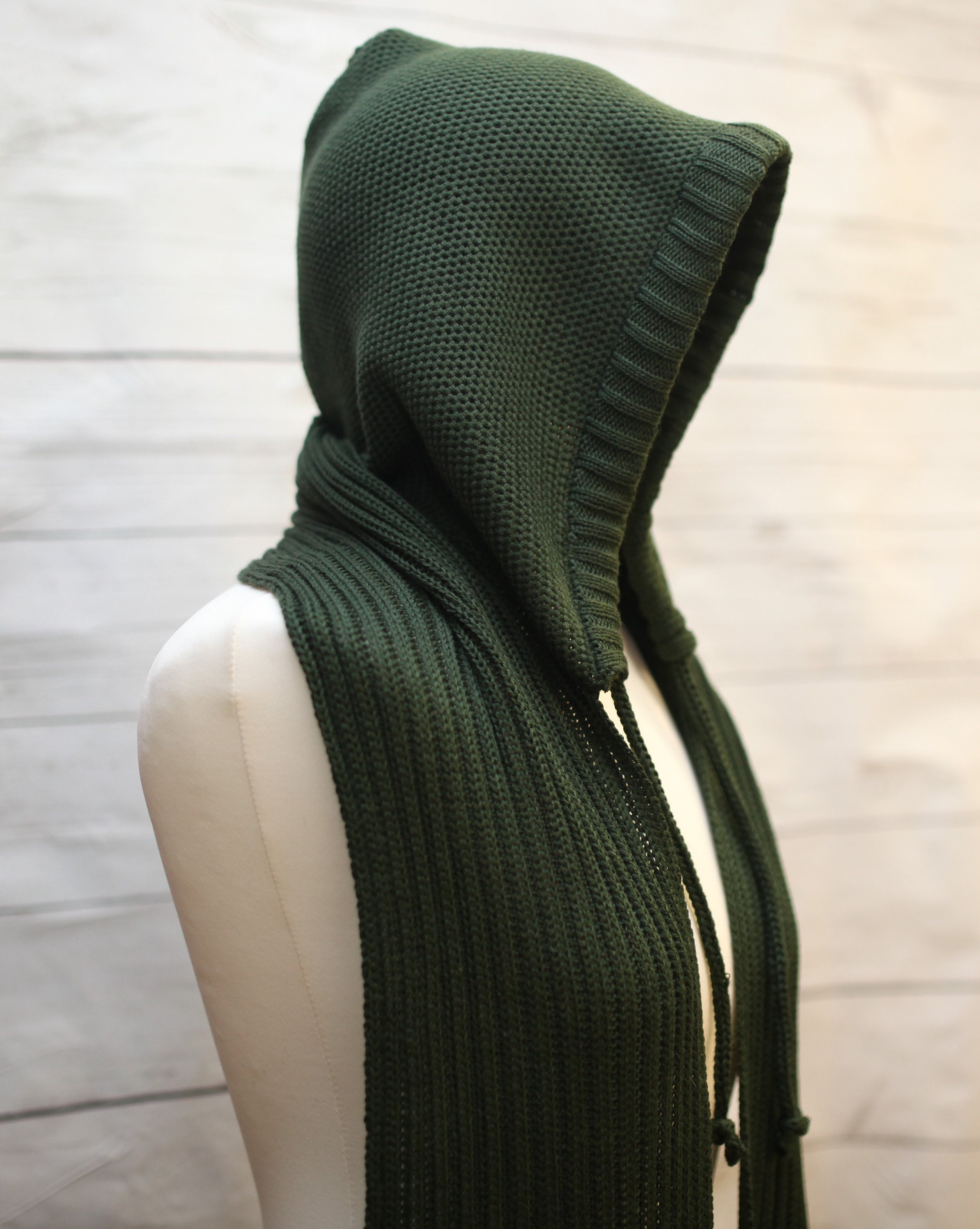 Merino Wool Handmade Hooded Scarf for Women Soft and Warm | Etsy