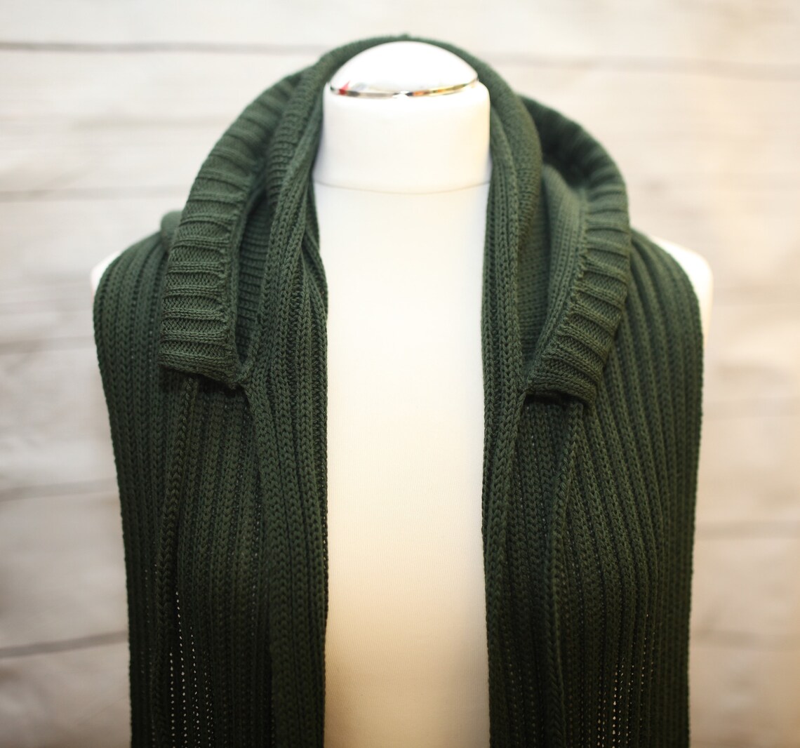 Merino Wool Handmade Hooded Scarf for Women Soft and Warm | Etsy