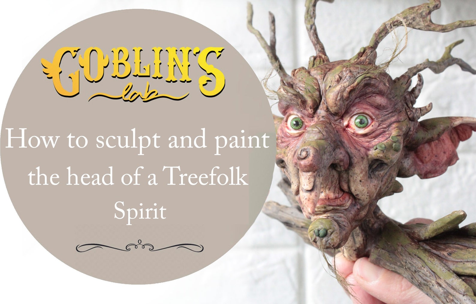 How to Sculpt and Paint a Fantasy Treefolk Character Face (ENGLISH ...