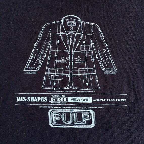 Vintage 1995 Pulp Mis-Shapes 1995 T-shirt size XS/sma… - Gem