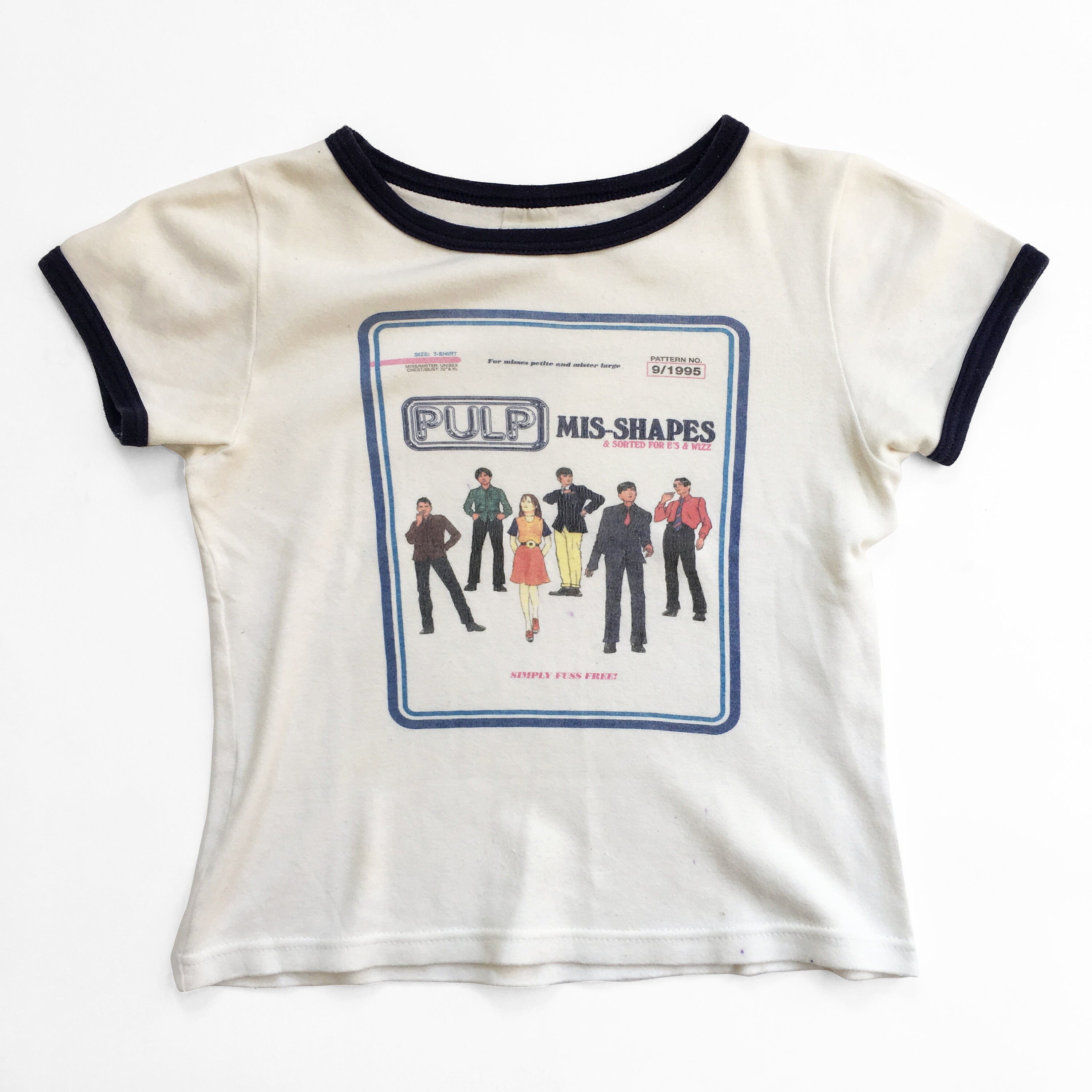 Vintage 1995 Pulp Mis-shapes 1995 T-shirt Size Xs/small Jarvis Cocker ...