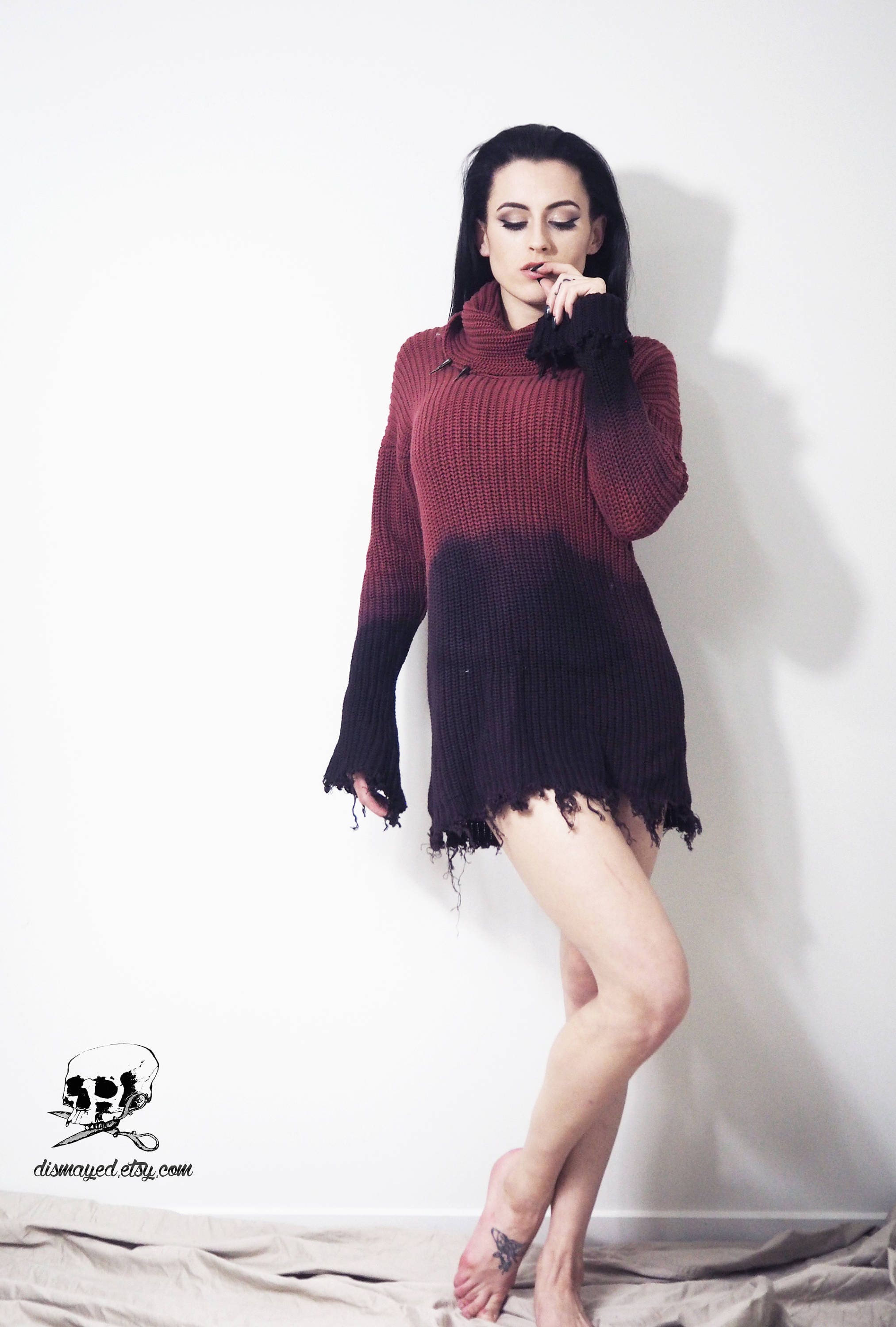 INFERNO Sweater Dress Gradient Goth Pentagram Sweater Two - Etsy Australia
