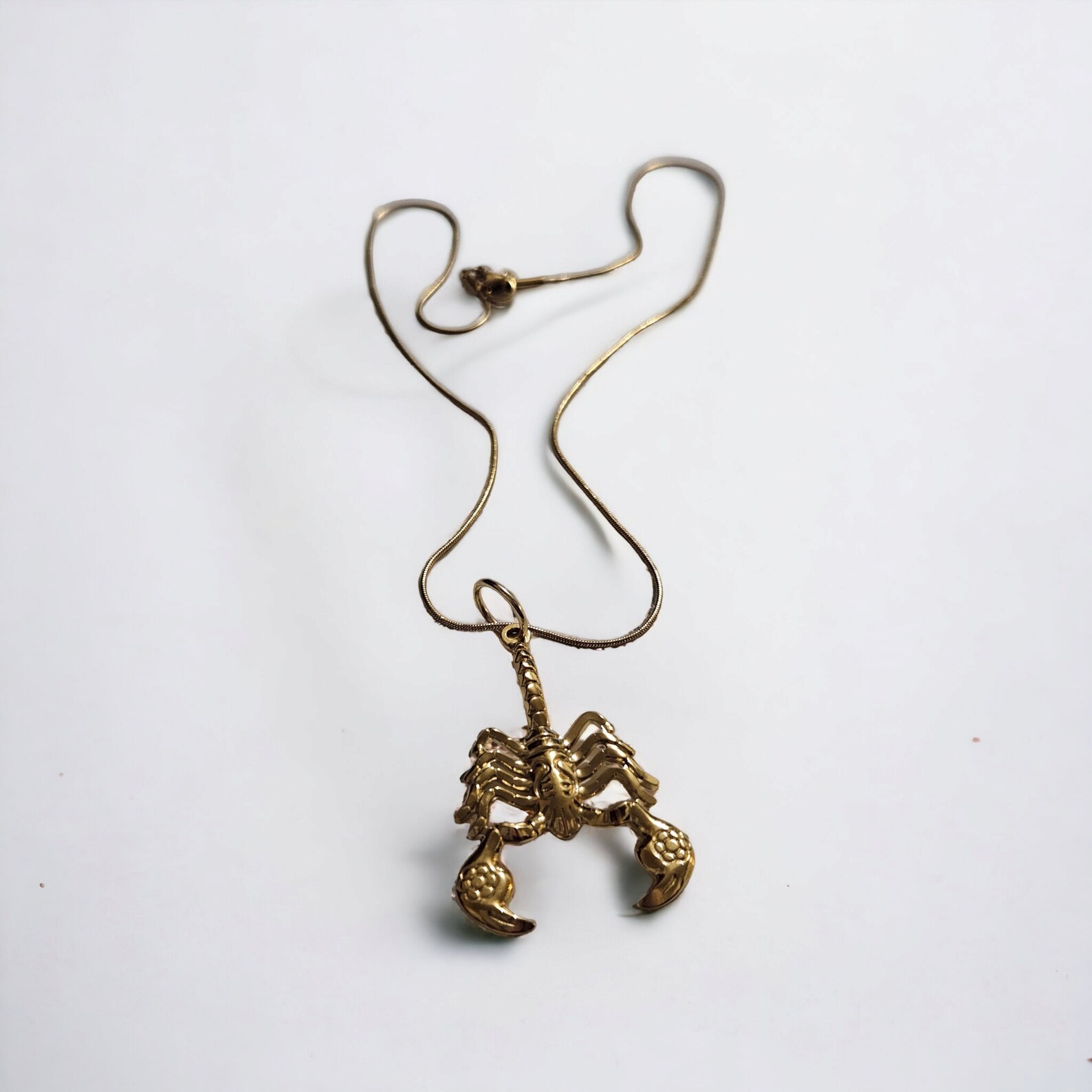 Scorpion Necklace Gold Plated on Stainless Steel Chain - Etsy