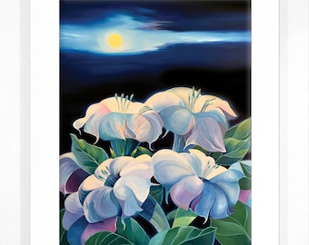 Moonflower Painting - Etsy