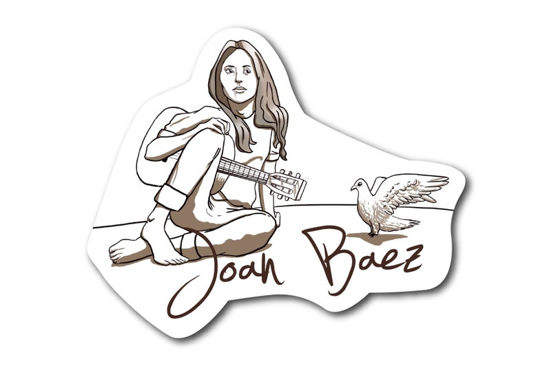 Sticker "joan Baez". Car, Window, Bumper, Laptop. - Etsy