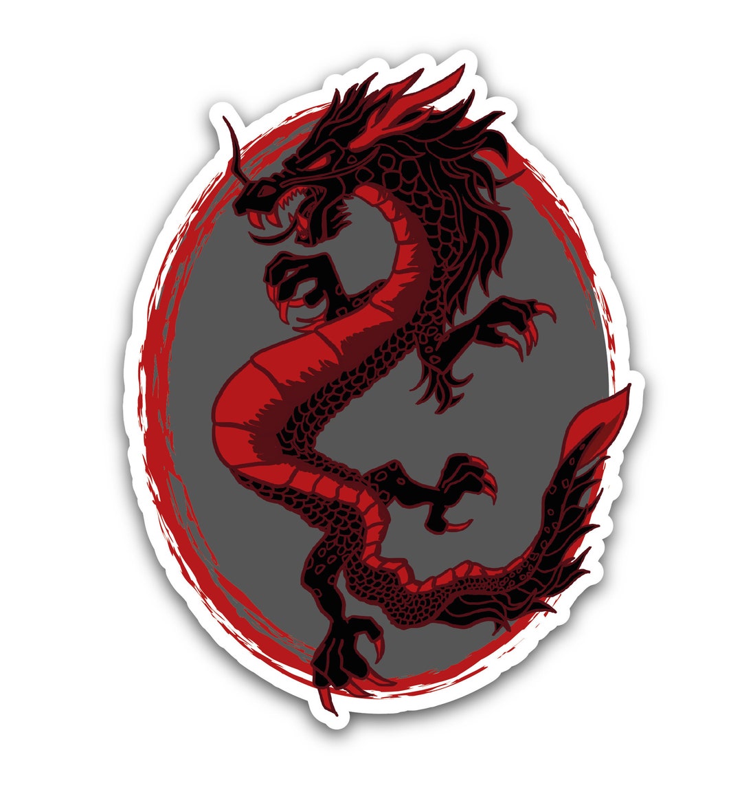 Decal Vinyl Sticker "chinese Dragon". Car, Window, Bumper, Laptop and ...
