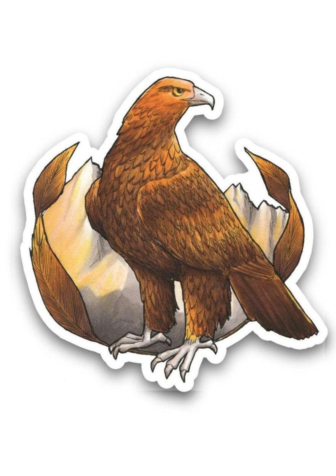 Golden Eagle Sticker. for Window, Car, Laptop - Etsy
