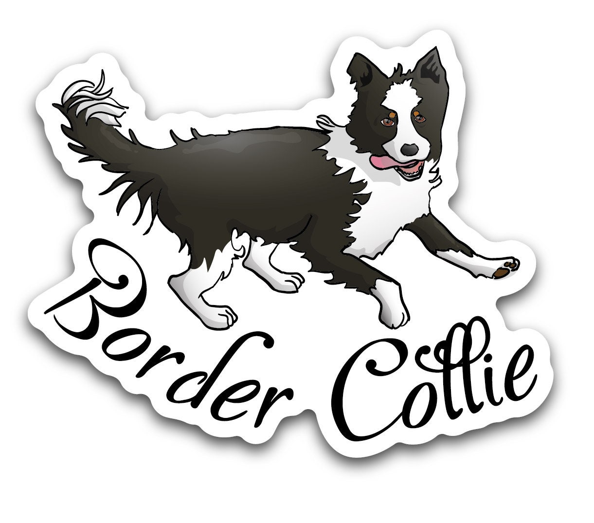 Decal Vinyl Sticker border Collie. Car Window - Etsy