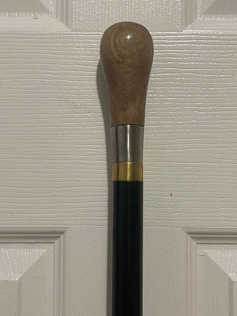 WOODEN HANDLE CANE Walking Cane Pimp Walk Hardwood Handle - Etsy
