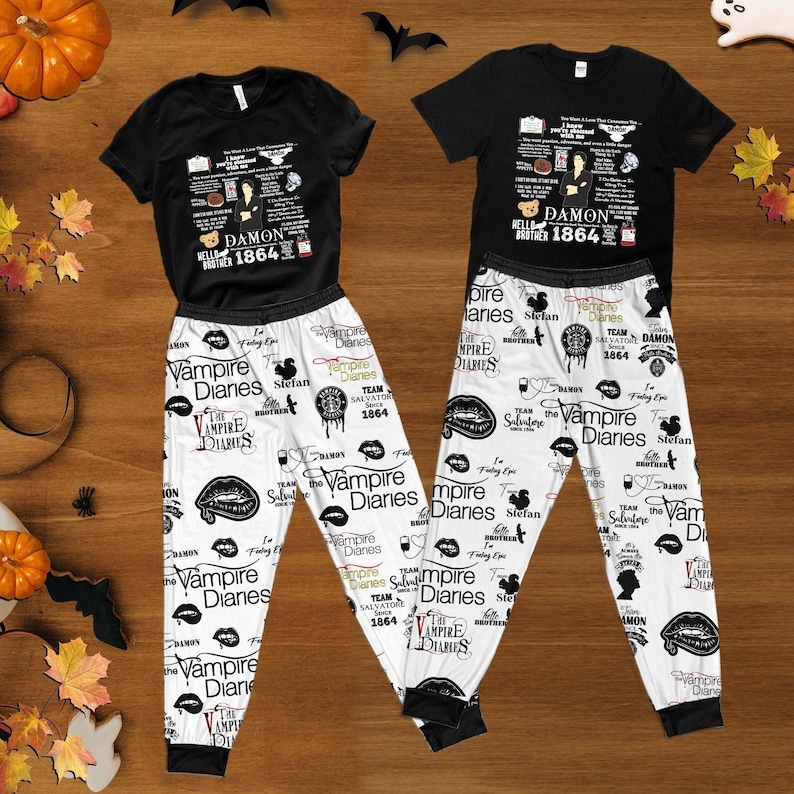 Dam0n Salvat0re Famous Quotes Pajamas Set Vampire Diaries - Etsy