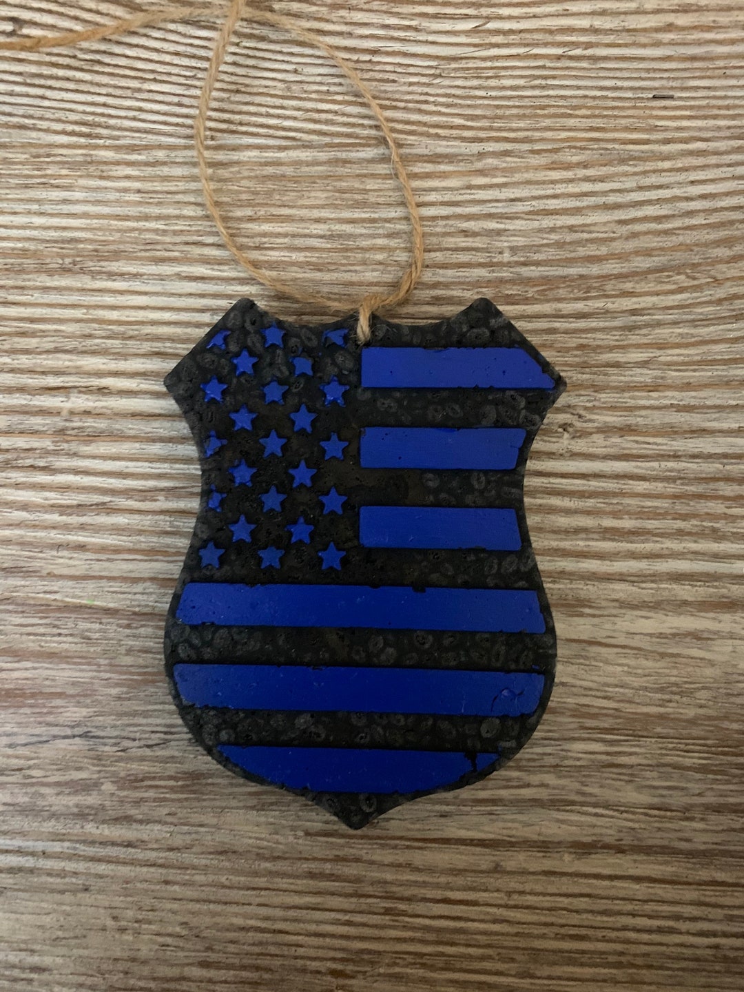 Police Badge Thin Blue Line Back the Blue Flag Freshie Freshy Car ...