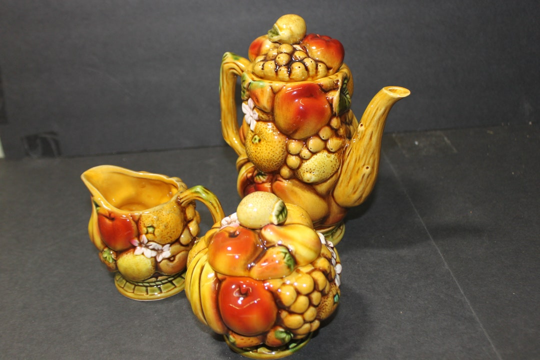 Vintage 60s Ardco 8 Piece Fruit Harvest Tea Set 5 Piece LIKE - Etsy
