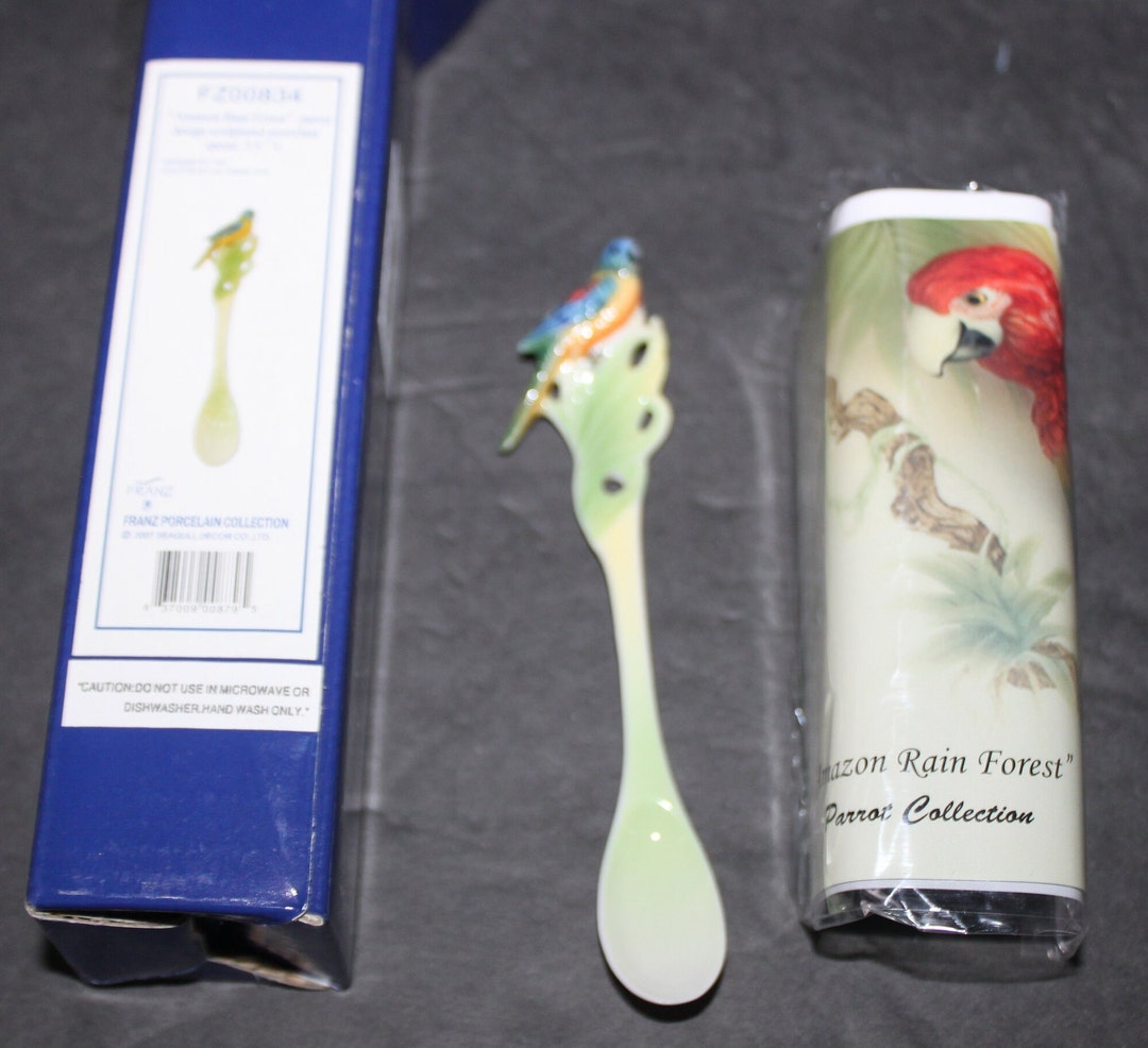 Franz Porcelain Parrot Spoon: Amazon Rain Forest Collection - Etsy