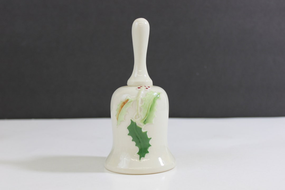 Vintage Belleek Holly Dinner Bell, Parian Porcelain, Made in Ireland - Etsy