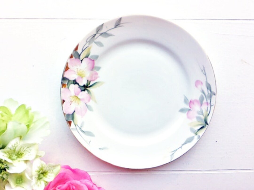 Vintage Nippon Hand Painted Azalea Plate – 7.5" Floral Dessert Plate - Etsy