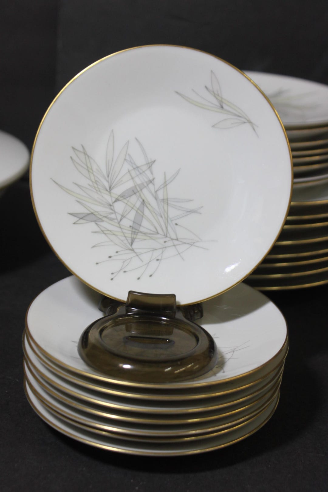 Rosenthal Continental Grasses Bread Plate: Mid-century Modern Gold Trim ...