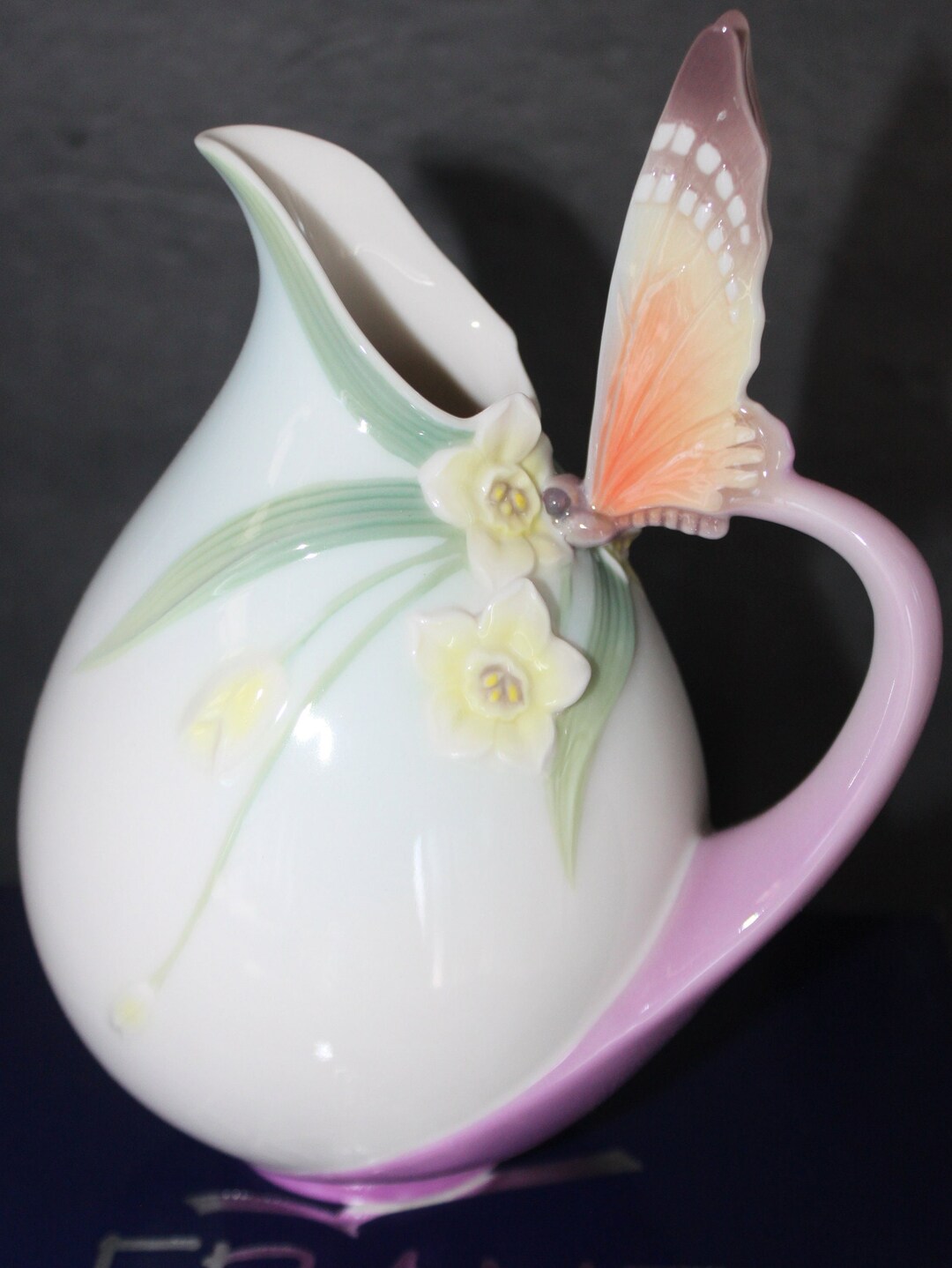 Franz Porcelain Papillon Butterfly Sculptured Ornamental Pitcher ...
