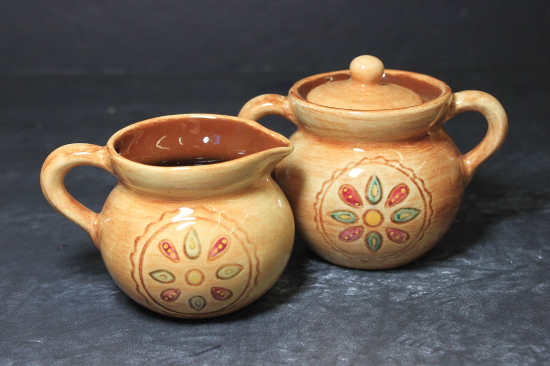 Maling Pottery Creamer Hand Painted Peony Rose 6504 - Etsy