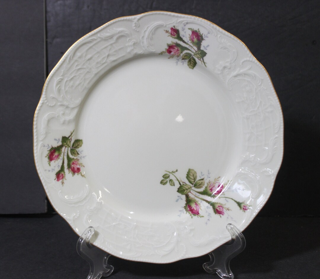 Rosenthal Continental "moss Rose" Sans Souci, White Dinner Plate, Off ...
