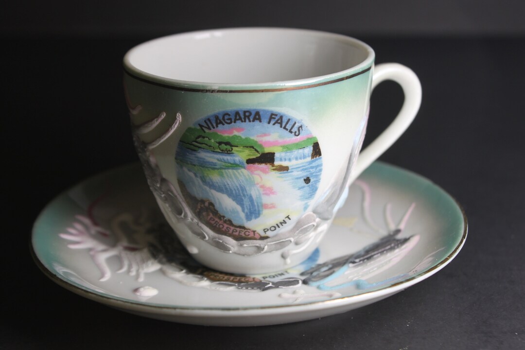 Vintage Niagara Falls Demitasse Teacup and Saucer - Etsy