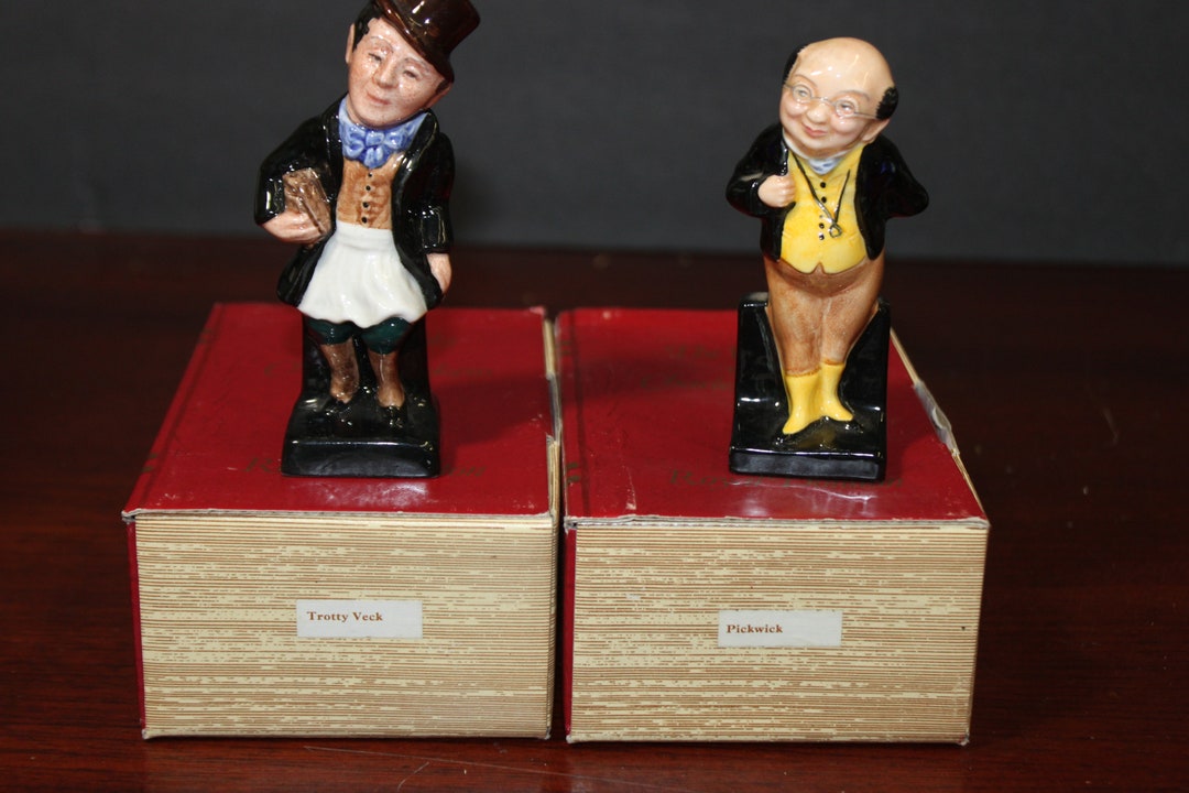 2 Royal Doulton Figurines trotty Veck pickwick Charles Dickens ...