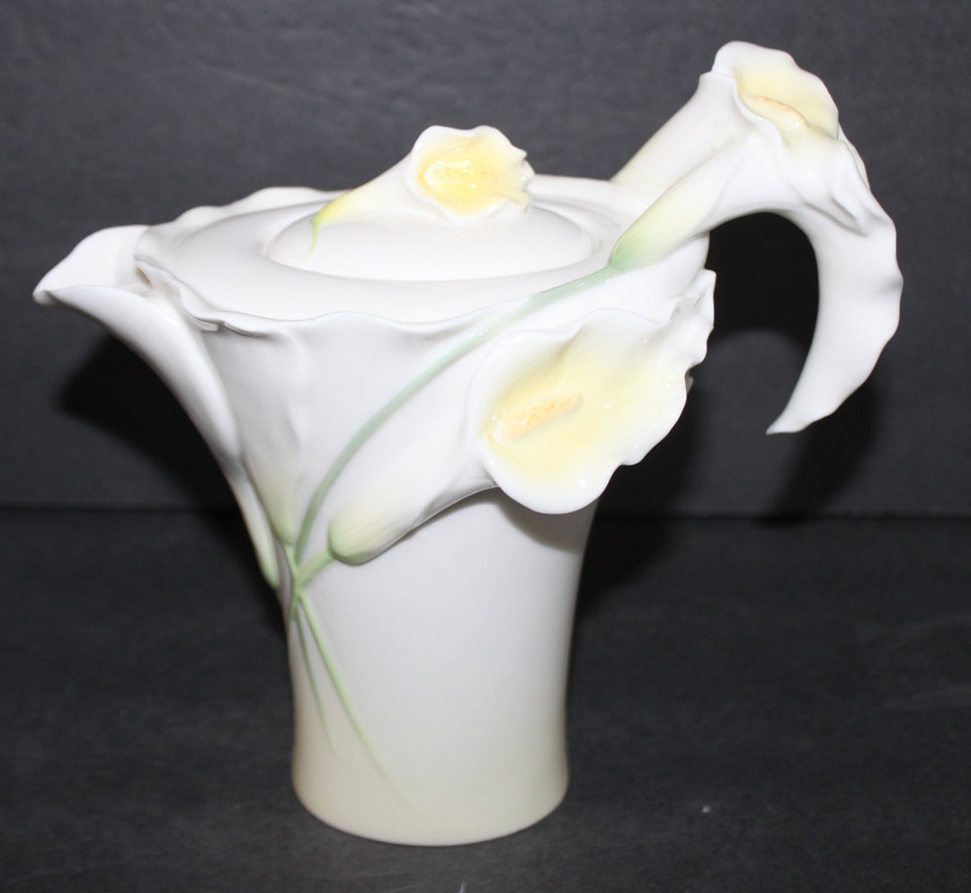 Franz Porcelain "serenity" Calla Lily Sculptured Teapot FZ00738 ~ New ...