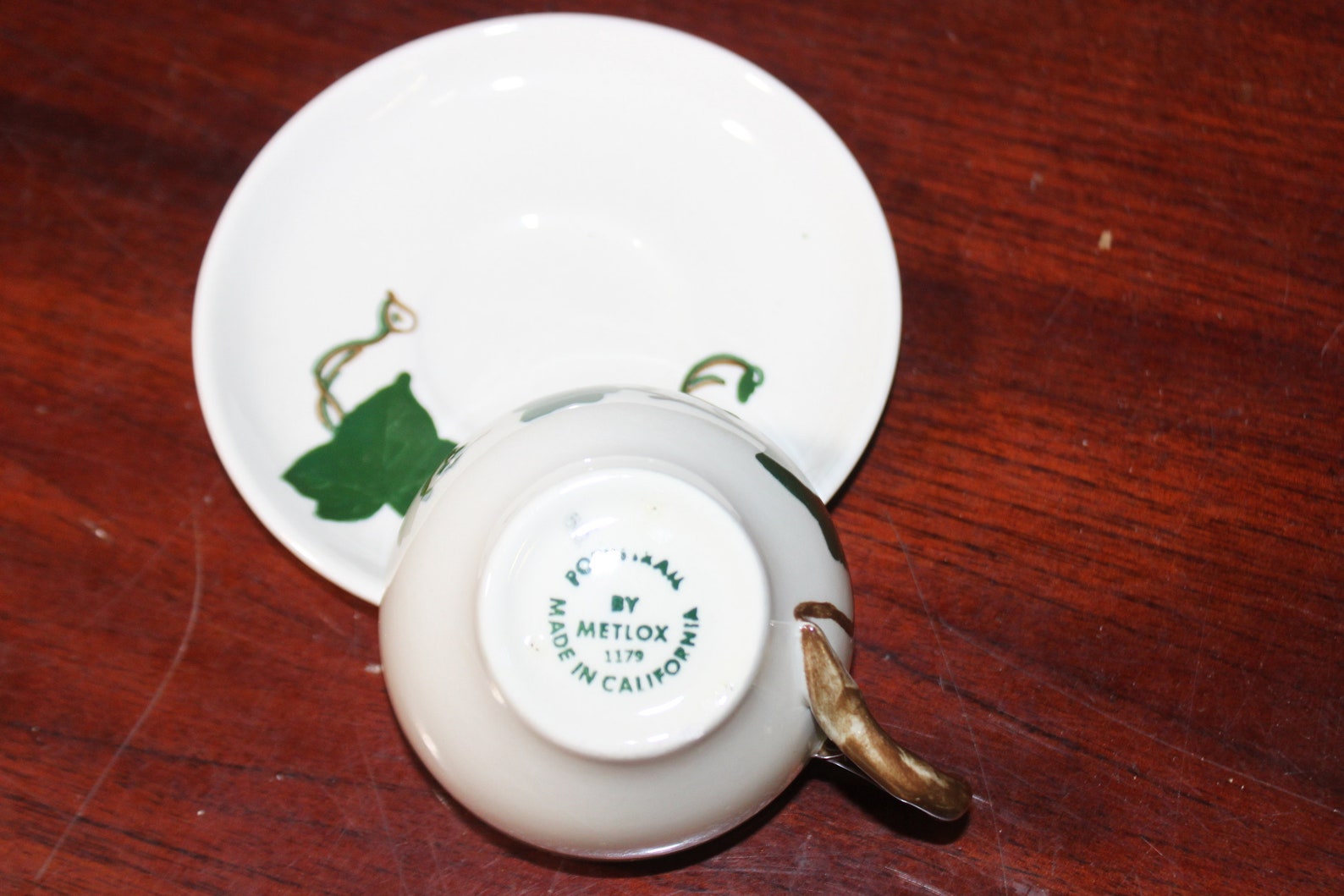 Metlox Poppytrail California Ivy Cup and Saucer Set - Etsy