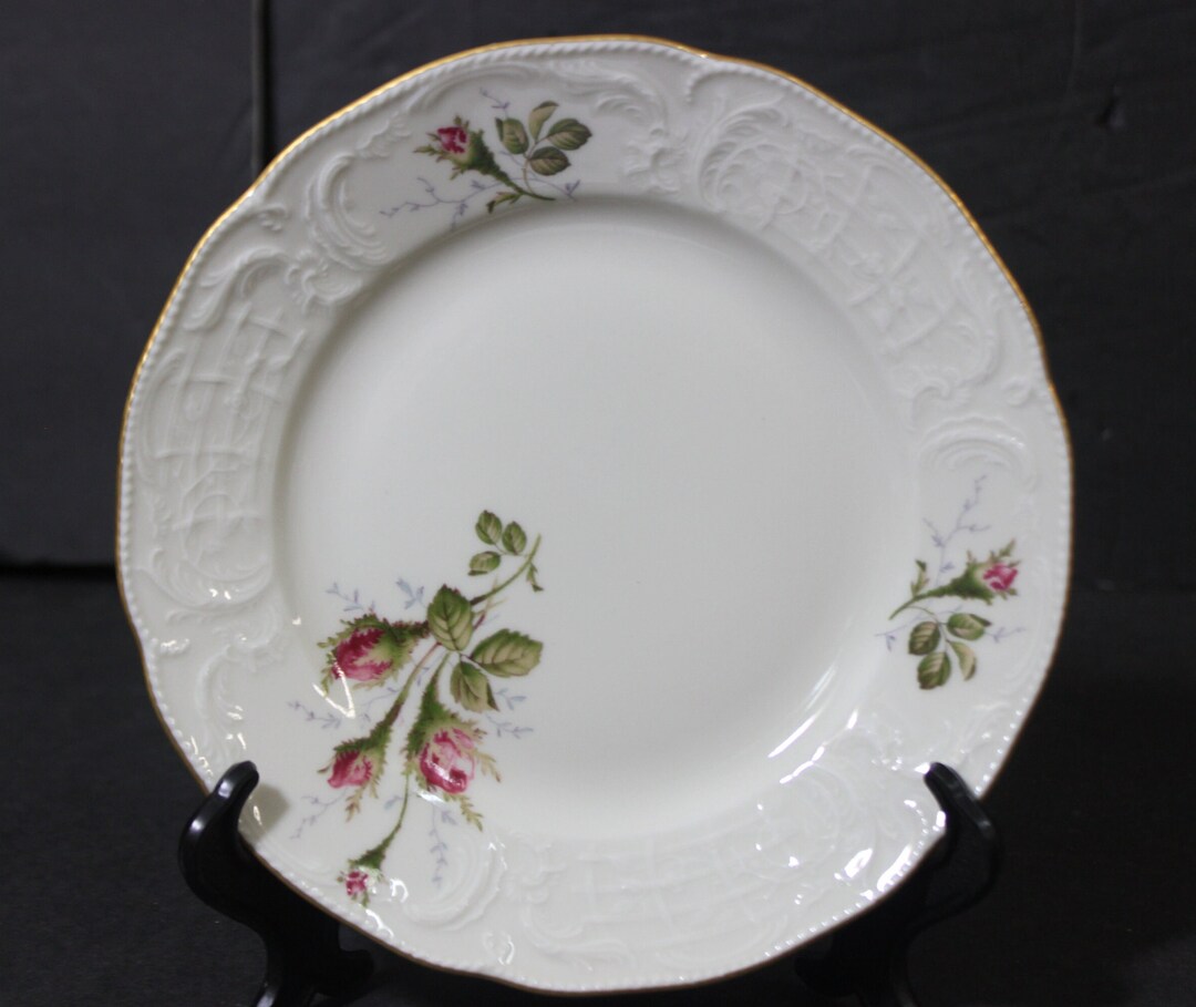 Rosenthal Continental "moss Rose" Sans Souci, White Bread Plate, Off ...