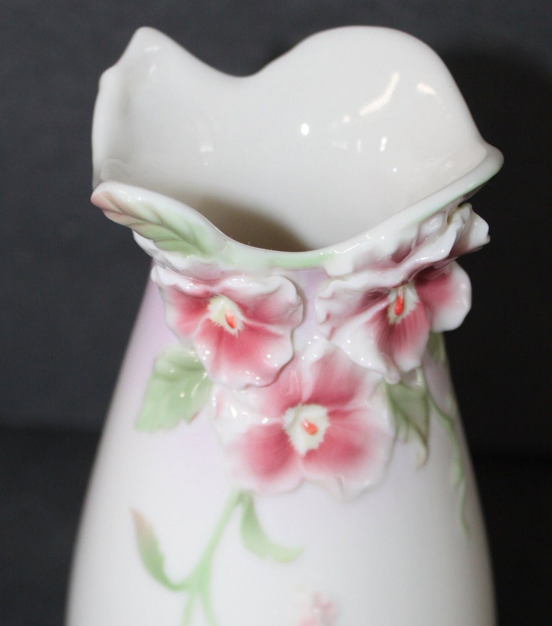 Franz Collection Pansy Vase FZ00371 Hand Painted Signed NEW ORIGINAL ...