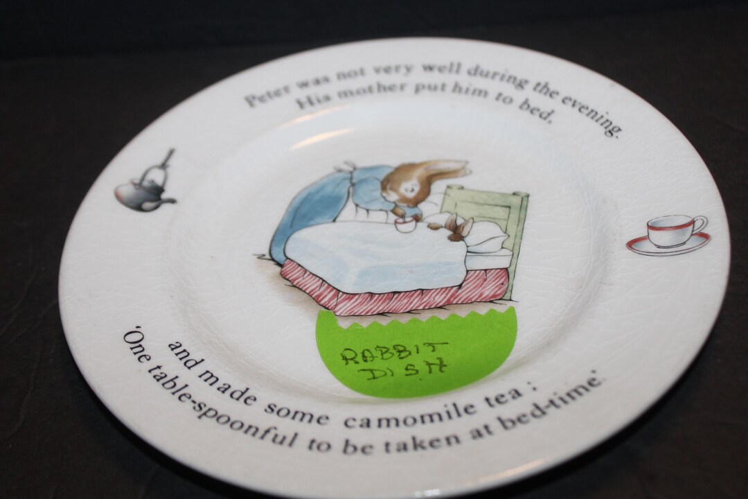 Beatrix Potter Peter Rabbit "sick Bed" Dessert Plate by F Warne & Co - Etsy