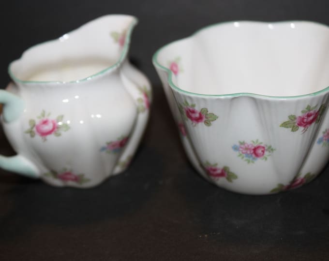 SHELLEY Fine Bone China England Rosebud Pattern Dainty Shape Coffee Pot ...