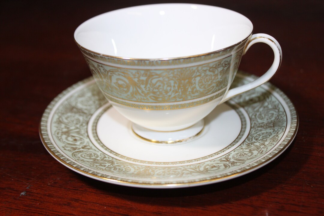 Royal Doulton English Renaissance Cup and Saucer Set: Gold Scrolls ...