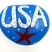 USA Rock Paperweight, Hand Painted - Etsy