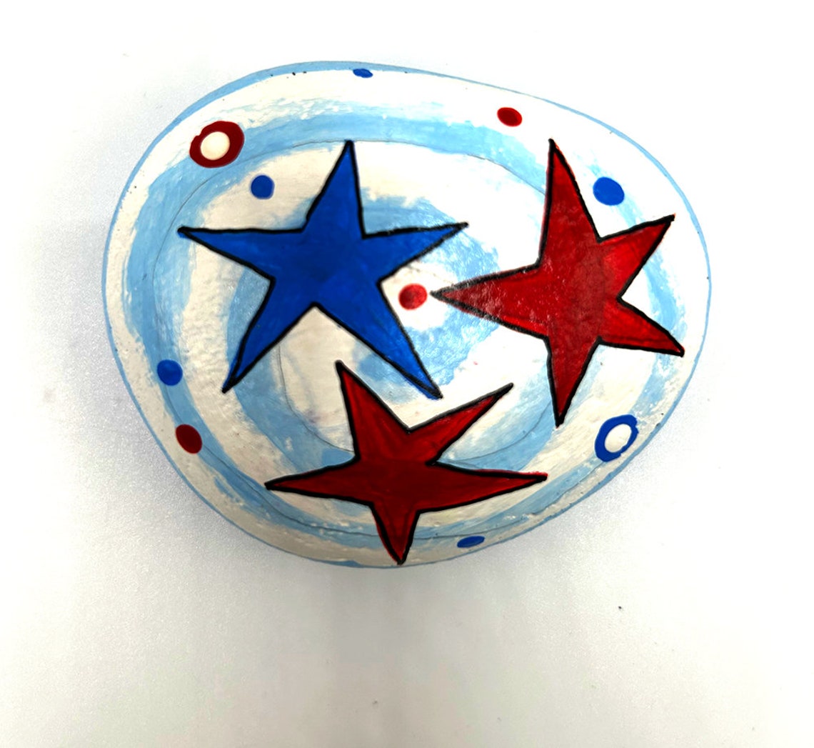 USA Rock Paperweight, Hand Painted - Etsy