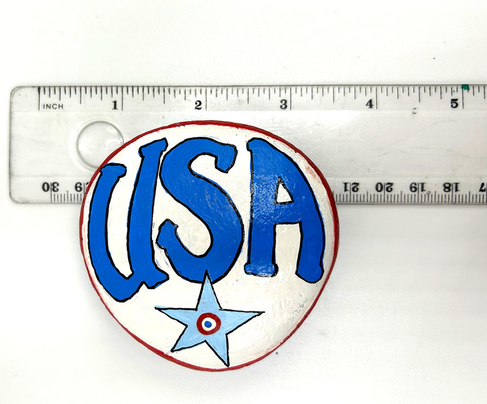 USA Rock Paperweight, Hand Painted - Etsy