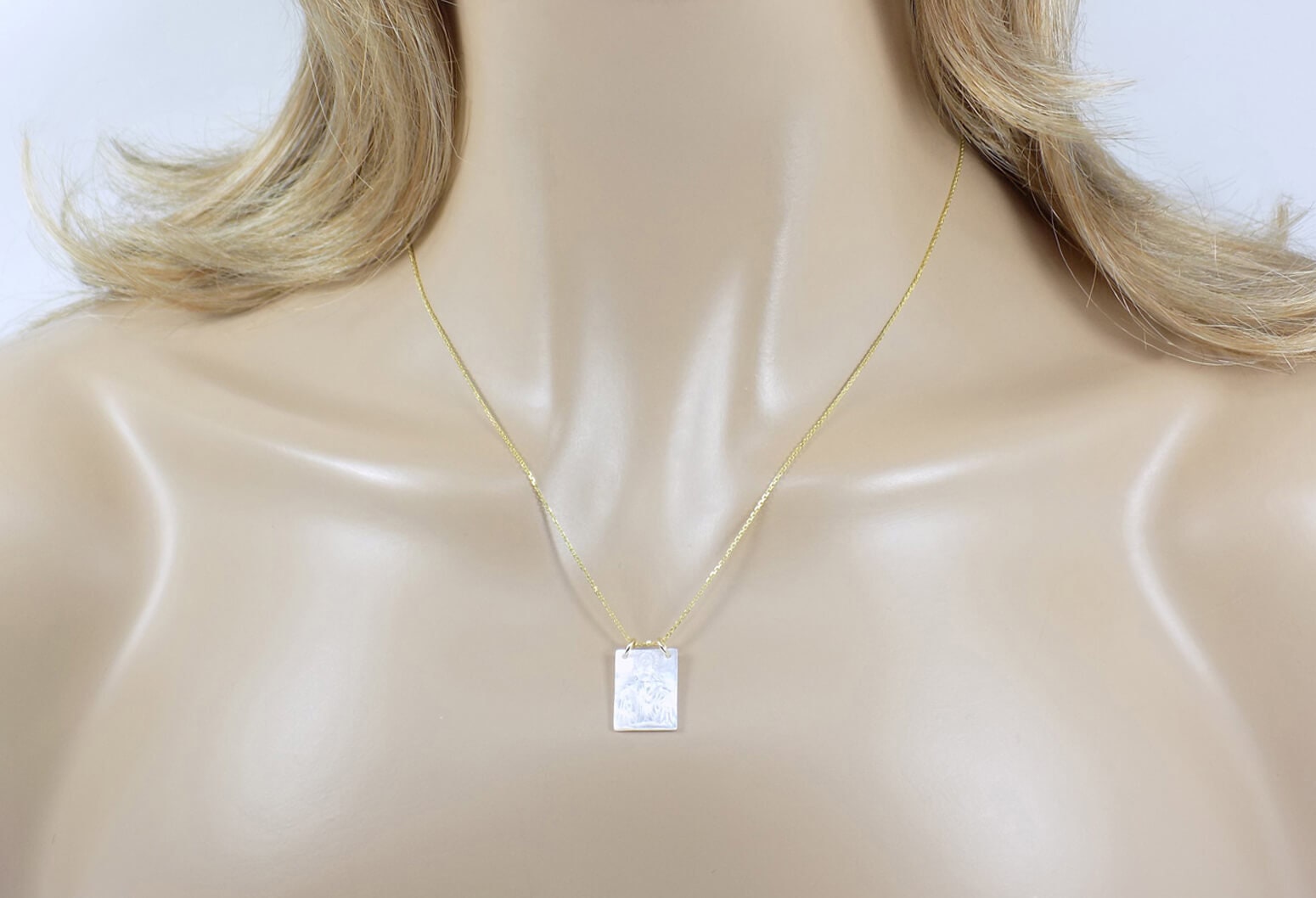 Scapular Christian Necklace Virgin Mary Scapular Necklace. | Etsy